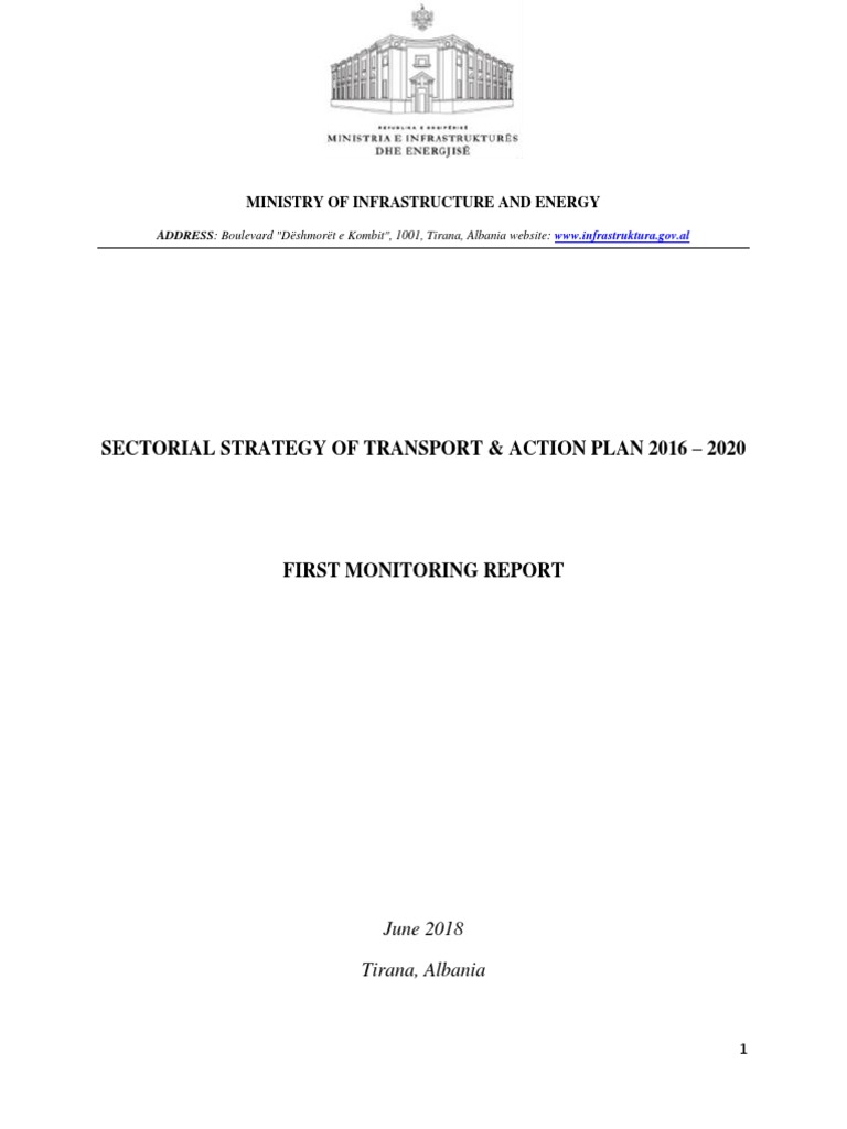 Monitoring Report of Transport Strategy and Action Plan 2016 2020 | PDF ...