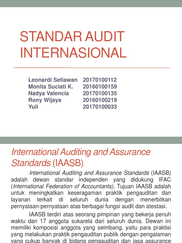 Standar Audit Internasional | PDF