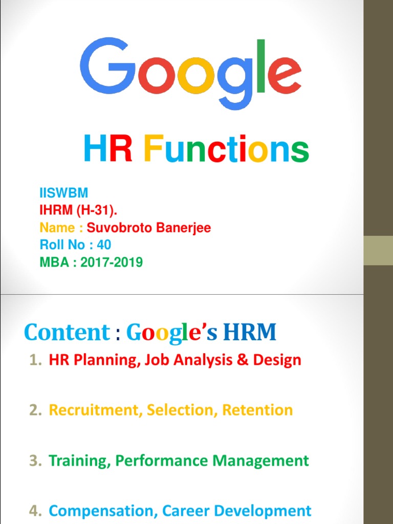 HR Functions of Google | PDF | Human Resource Management | Recruitment