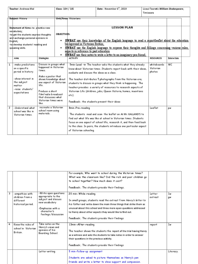 Victorian 10 | PDF | Victorian Era | Teachers