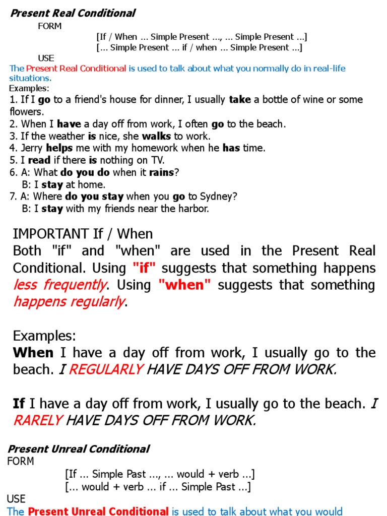 Understanding Real Conditionals | PDF | Grammar | Syntax