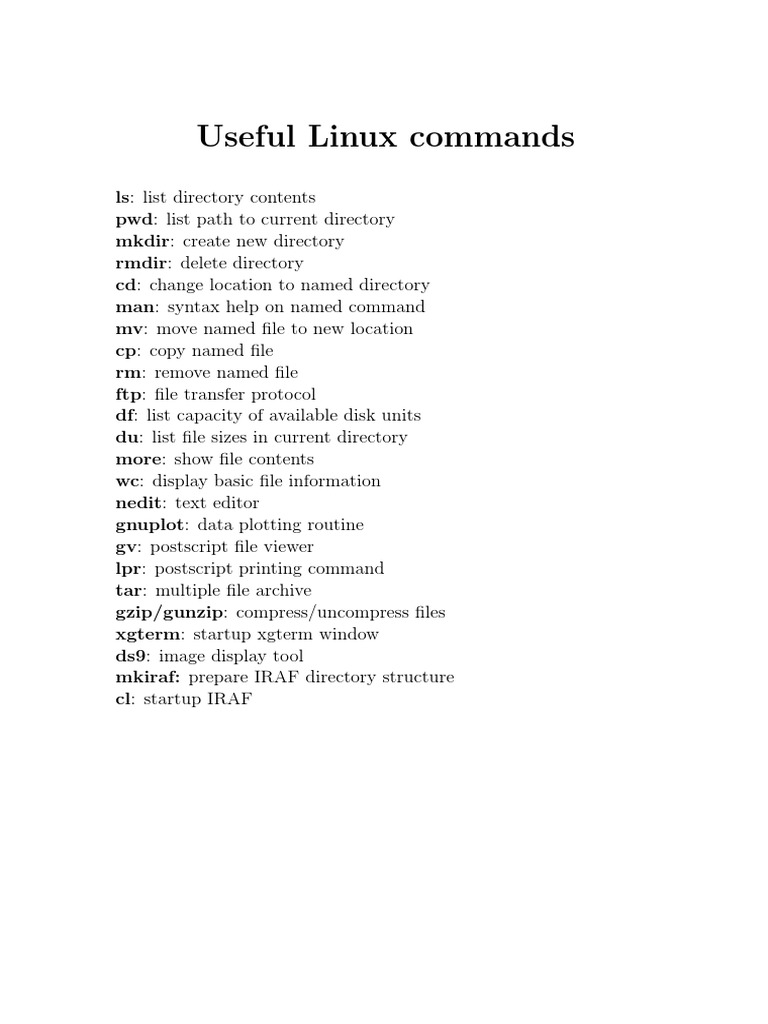 Linux Commands | PDF