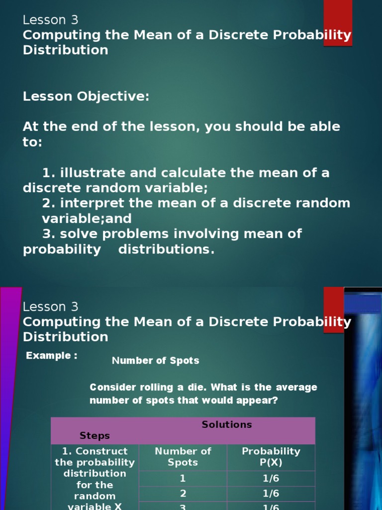 Chapter 1 - Random Variables and Probability Distribution | PDF | Expected Value | Random Variable