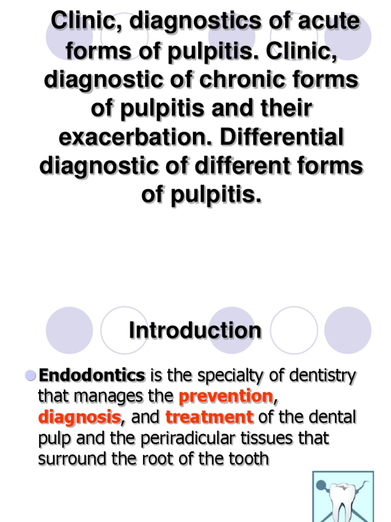Acute Pulpitis Diagnosis | PDF | Dentistry Branches | Health Sciences