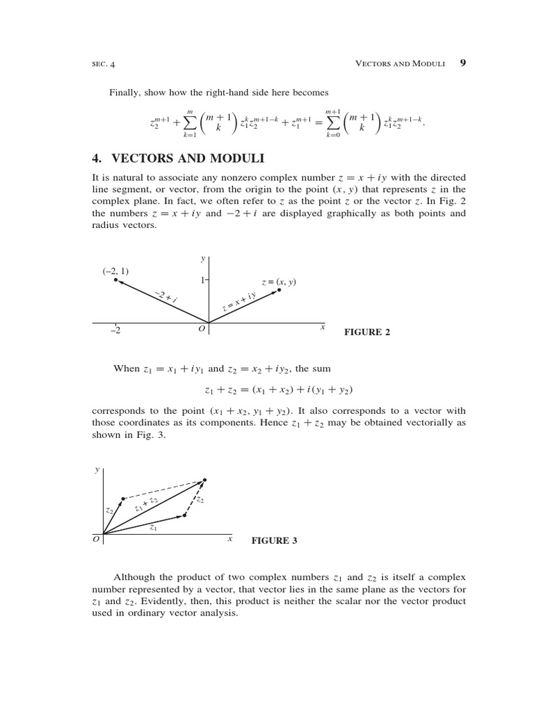 Vectors and Moduli | PDF | Euclidean Vector | Complex Number
