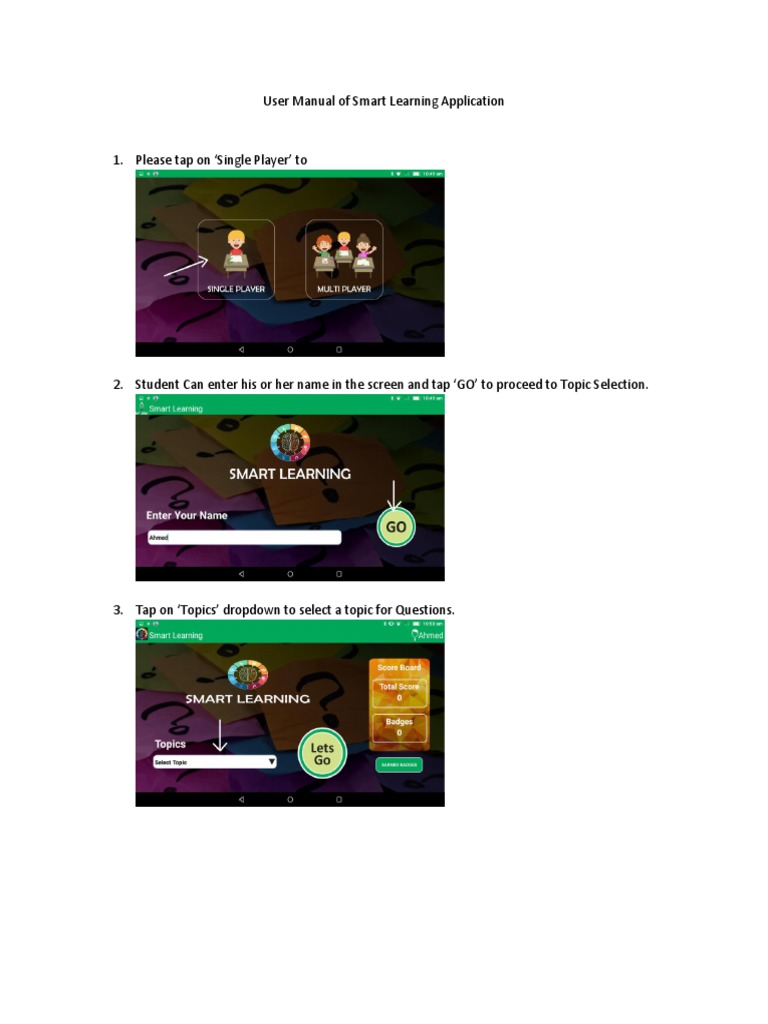 Smart Learning User Guide' | PDF | Career & Growth | Sports & Recreation