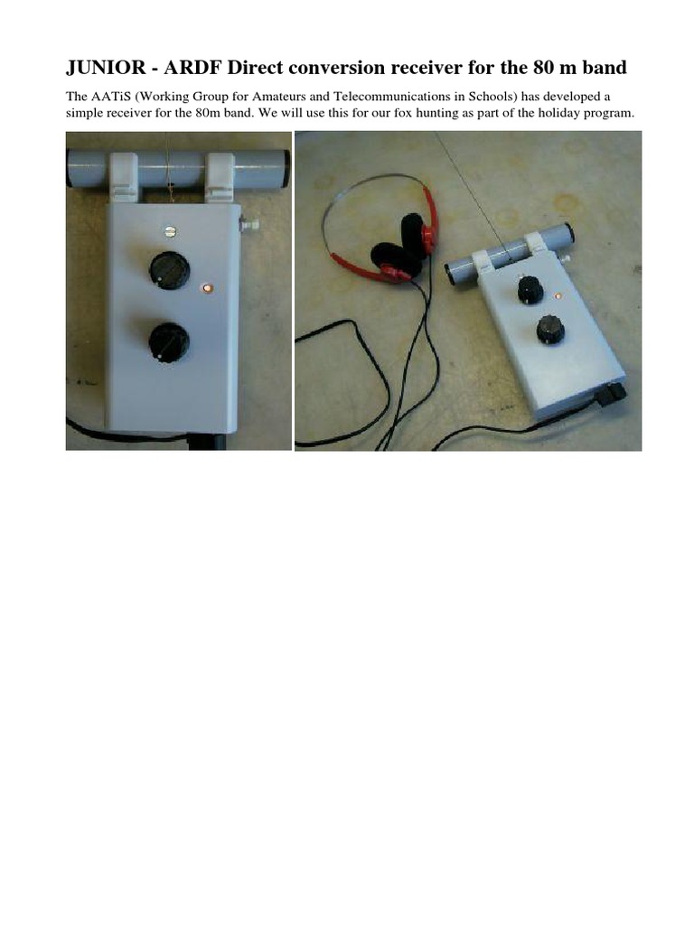 JUNIOR - ARDF Direct Conversion Receiver For The 80 M Band | PDF ...