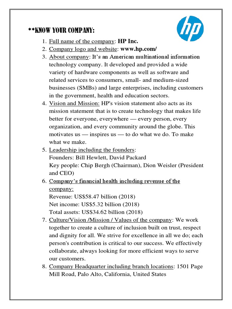 Know Your Company | PDF | Business | Computers