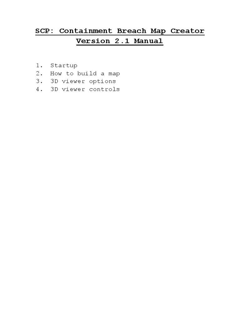 SCP Map Creator v2.1 Guide | PDF | 3 D Computer Graphics | Button ...