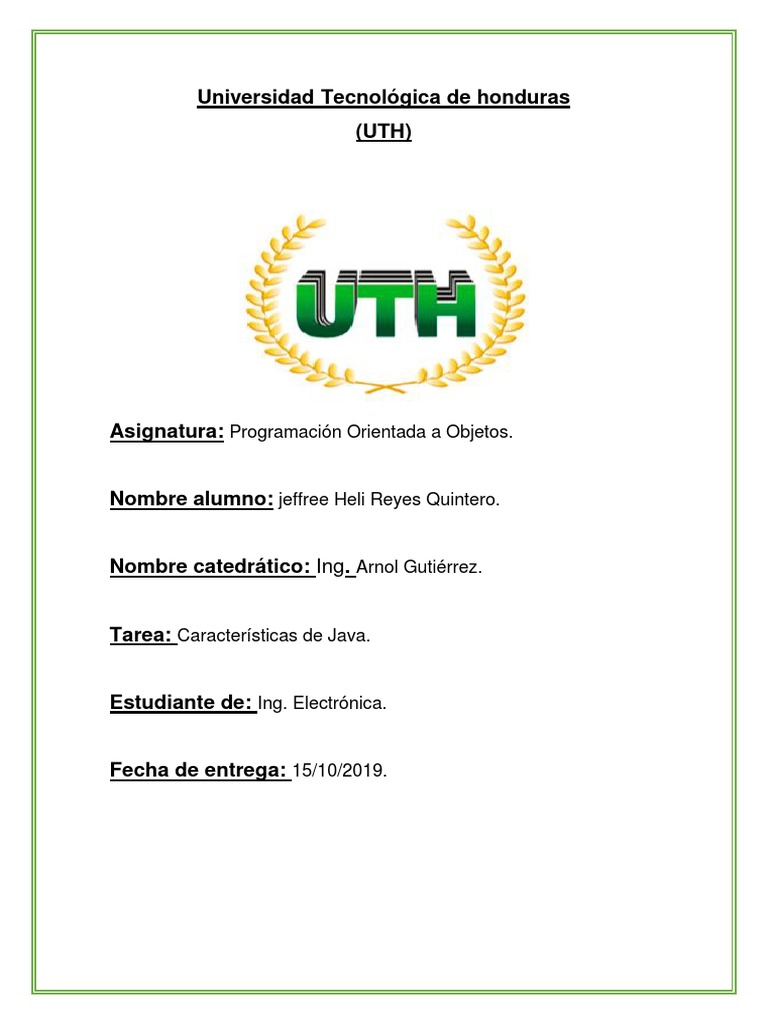 Características Clave de Java | PDF | Java (lenguaje de programación) | Objeto (informática)