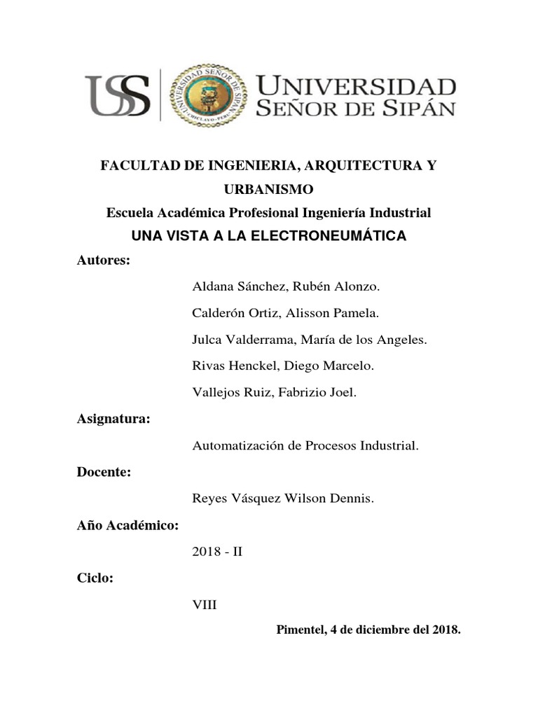 Trabajo Final - Electroneumatica | PDF | Corriente eléctrica | Ingeniería mecánica