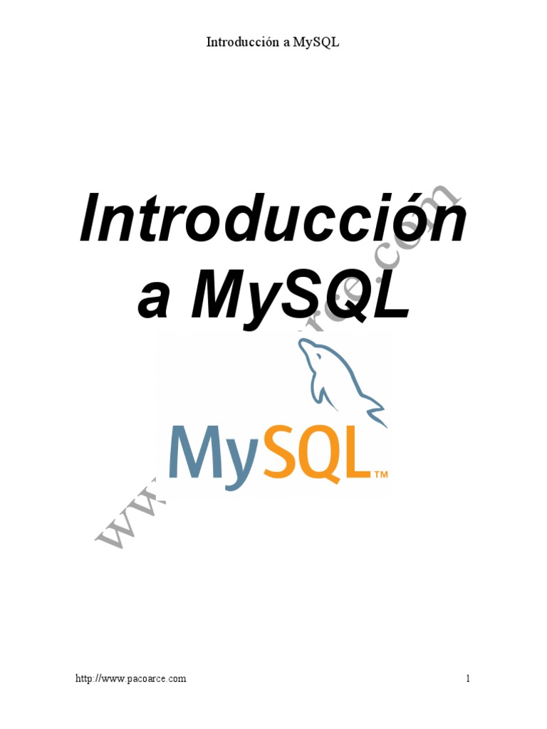 Introducción A MySQL | PDF | SQL | Tabla (base de datos)