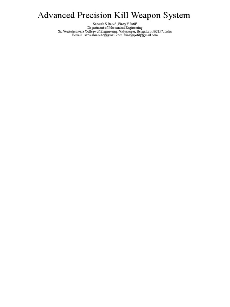 Advanced Precision Kill Weapon System | PDF | Missile | Laser