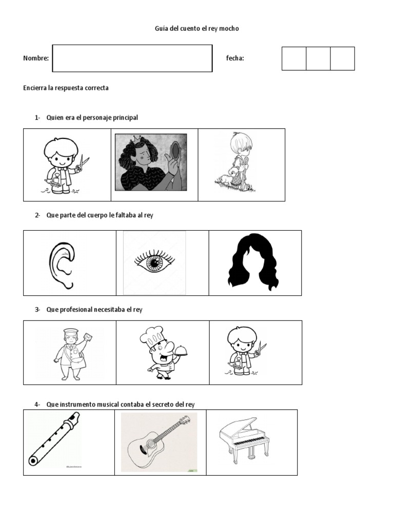 Guía Del Cuento El Rey Mocho | PDF
