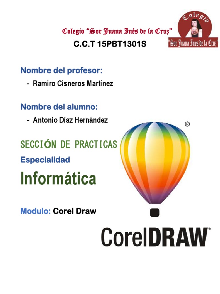 Seccion de Practicas (COREL DRAW) | PDF | Ventana (informática) | Menú (Computación)