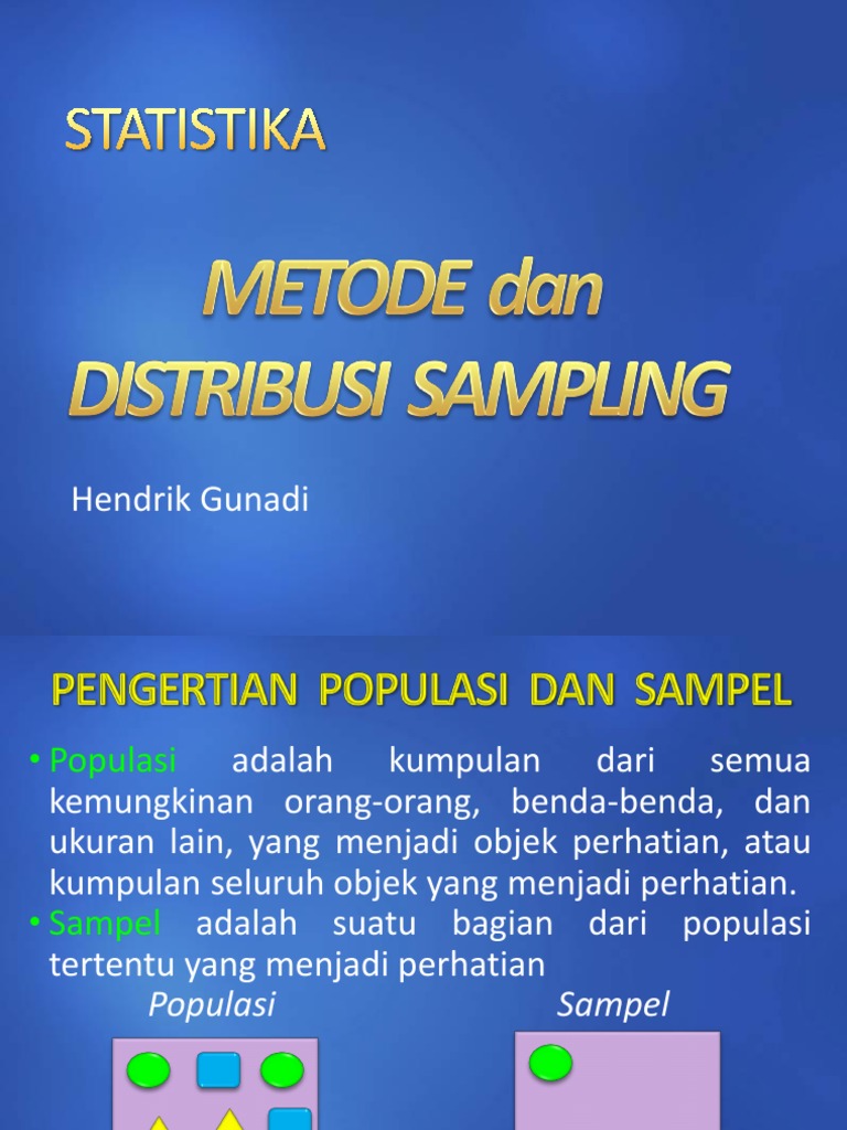 Metode Dan Distribusi Sampling | PDF