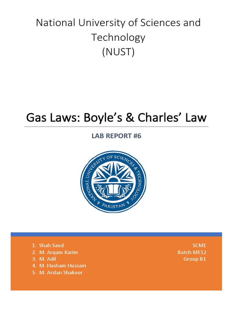 Gas Laws Physics Lab Report | PDF | Gases | Mole (Unit)