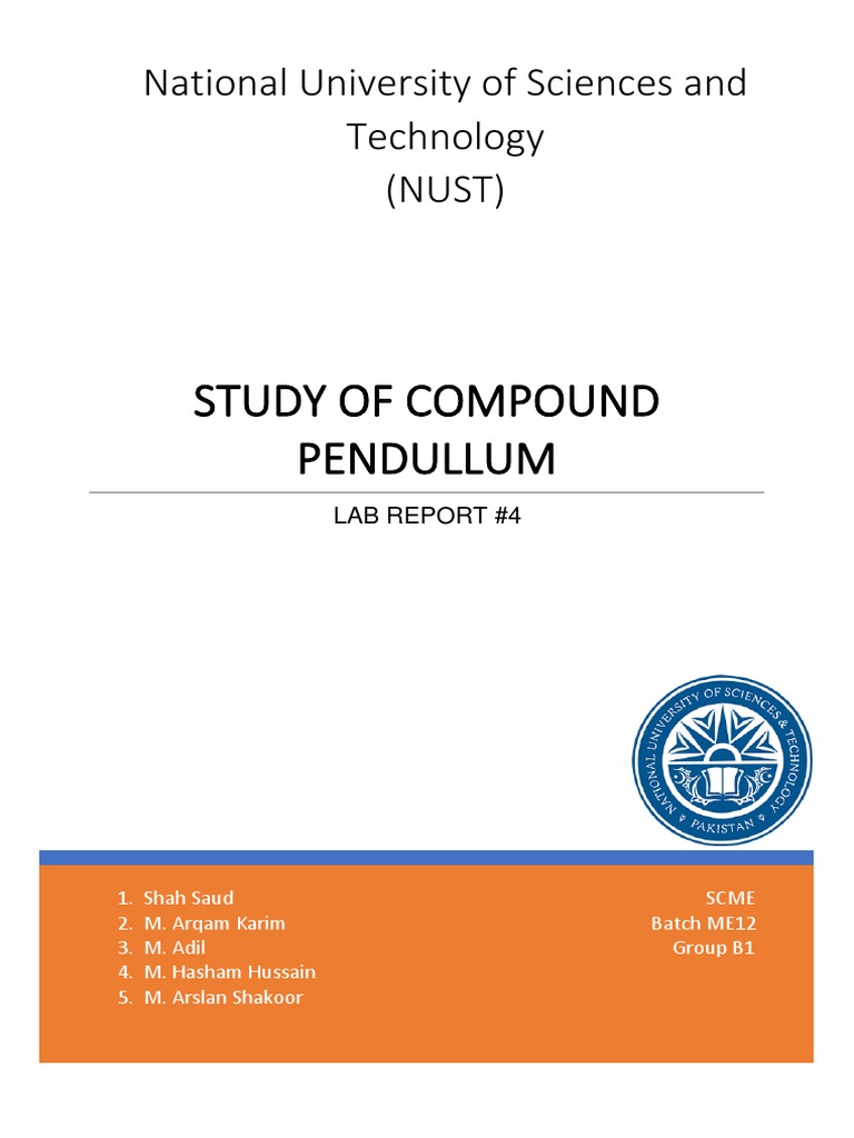 Study Of Compound Pendulum Pdf Rotation Around A Fixed Axis Torque