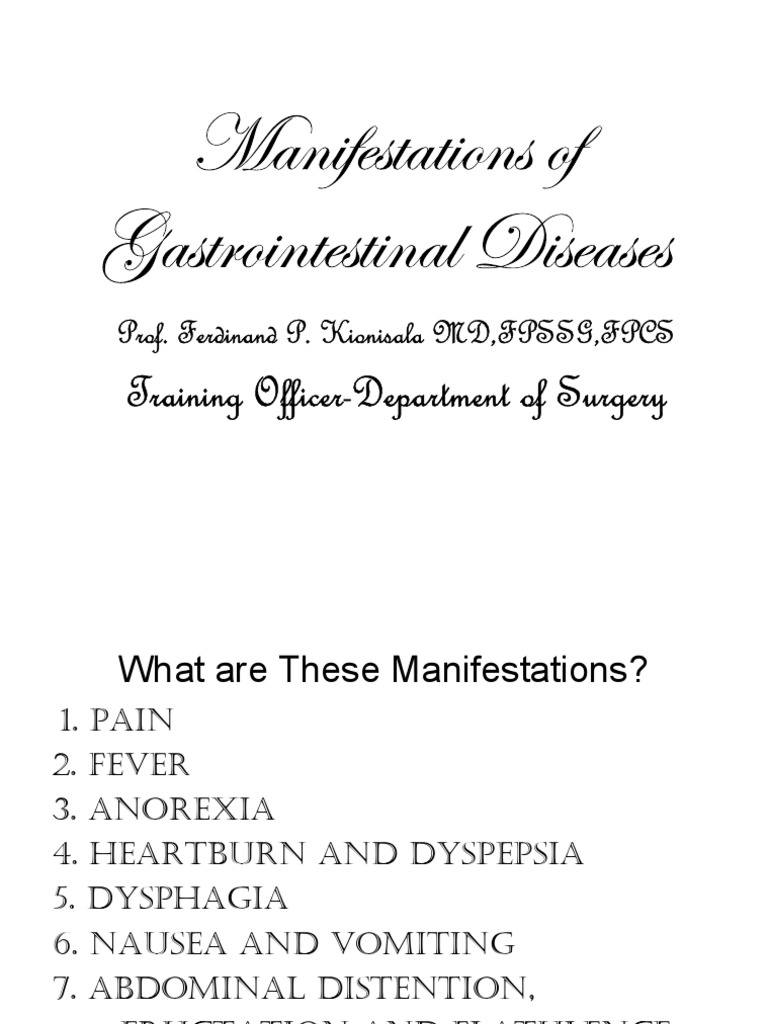 Surg 02 Manifestations of Gastrointestinal Diseases 2016 PDF | PDF ...