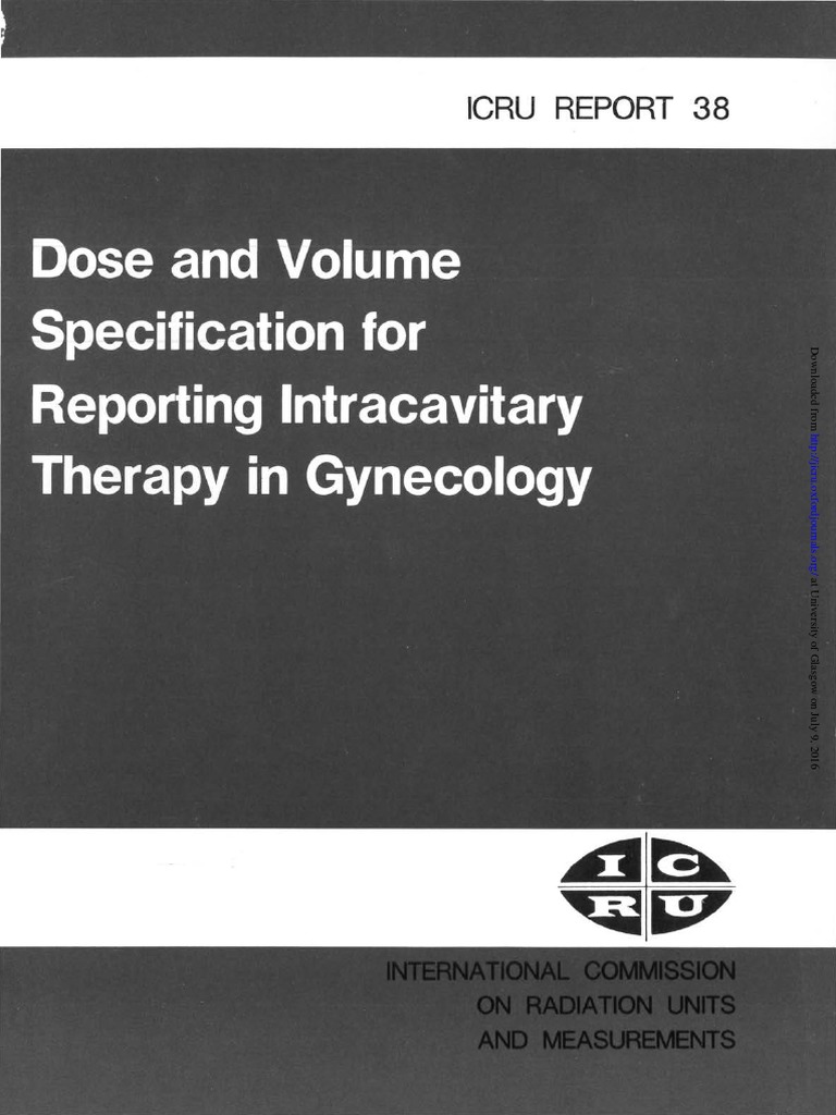 ICRU Reporte 38 | PDF | Dosimetry | Radiation Therapy