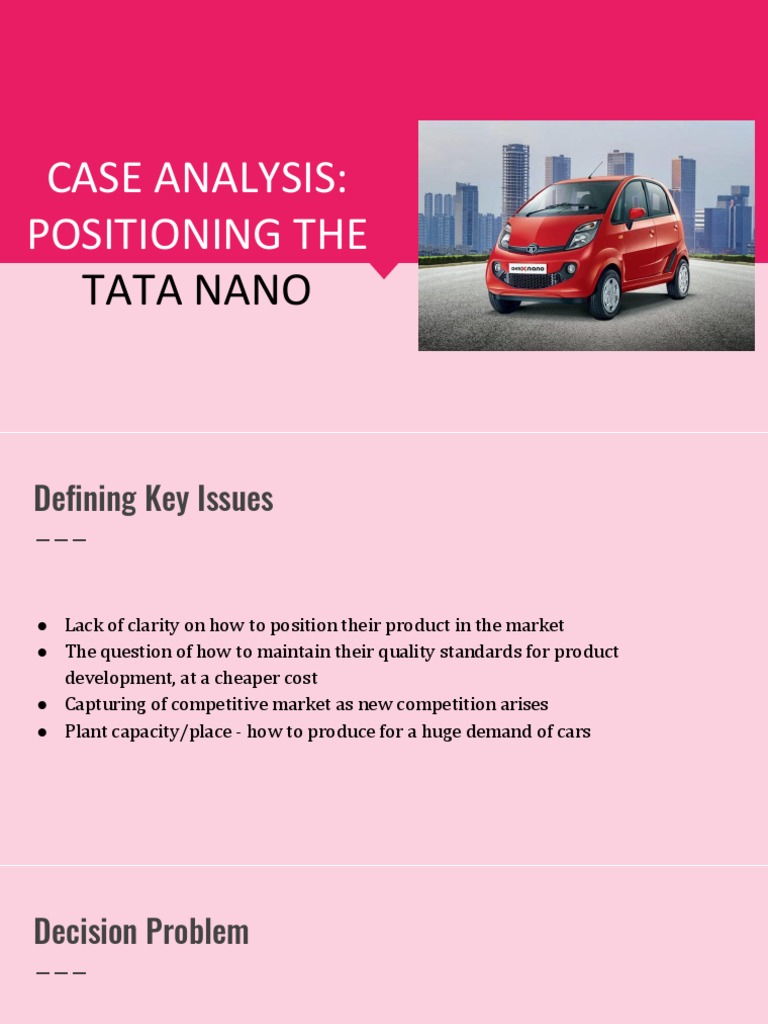 Tata Nano Case Study | PDF