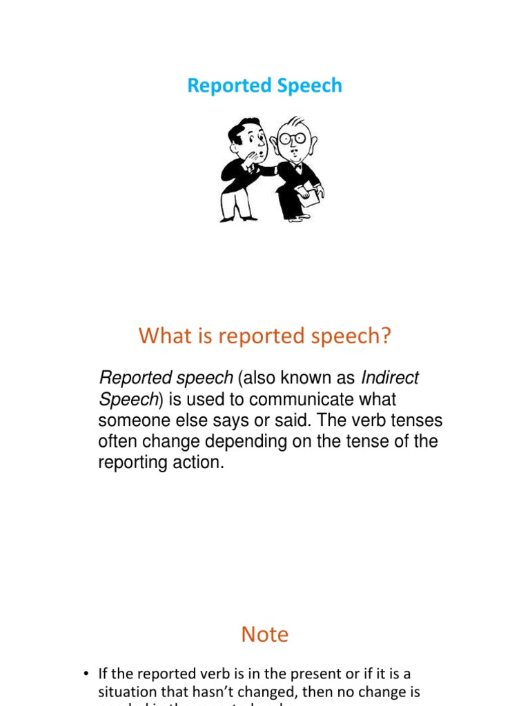 Reported Speech Review | PDF | Perfect (Grammar) | Verb