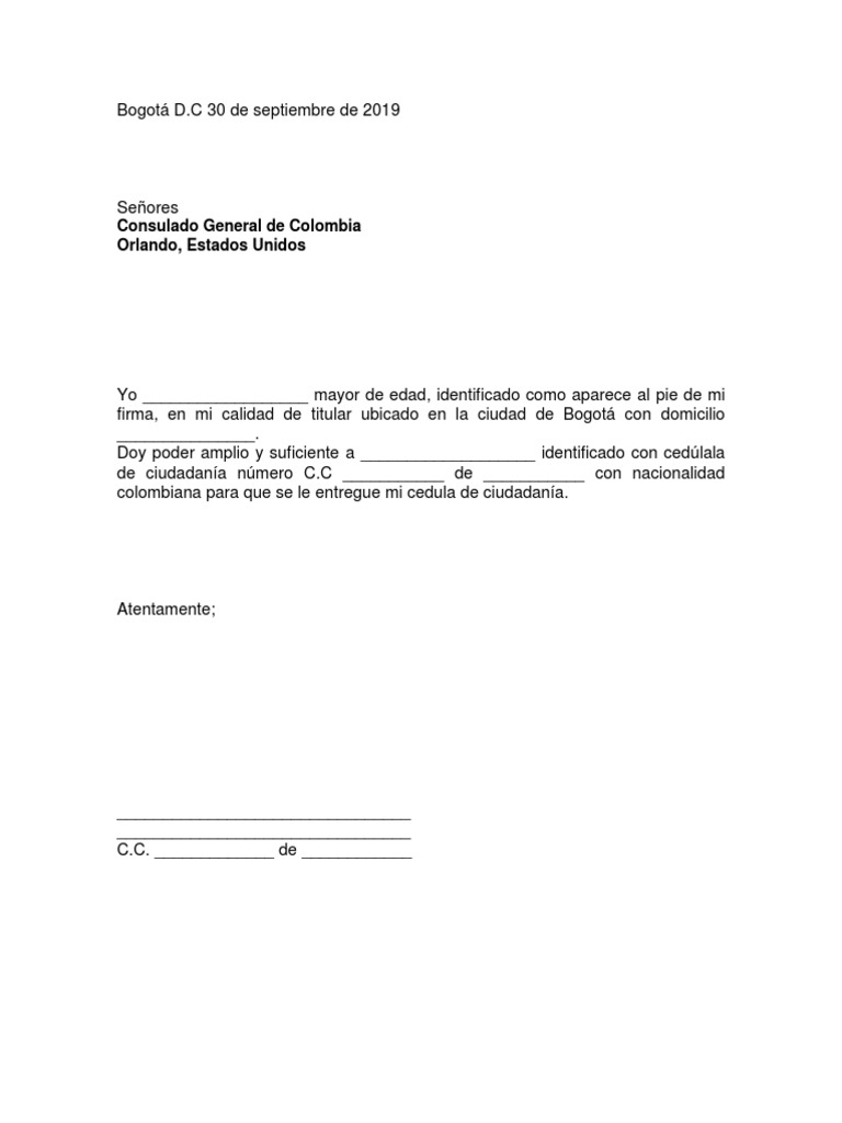 Como Hacer Un Poder | PDF