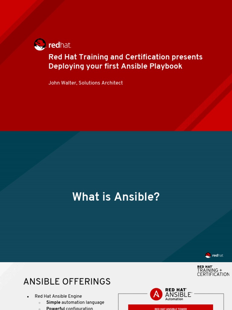 Deploying First Ansible Playbook Slides Pdf Download Free Pdf System Administrator Red Hat