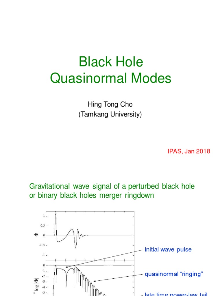 Black Hole Quasinormal Modes | PDF | Black Hole | Normal Mode