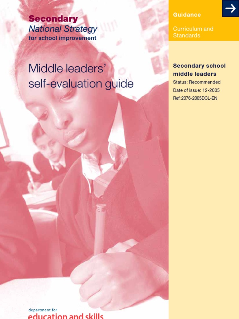Middle Leaders Self Eval | PDF | Leadership | Educational Assessment