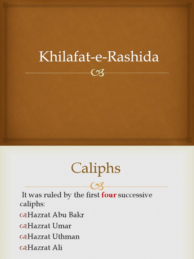 Khilafat e Rashida | PDF | Caliphate | Sharia