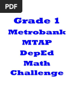 Grade 1 MTAP Math Challenge Questions and Reviewer | PDF | Teaching ...
