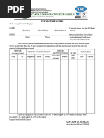 Service Record Template | PDF | Government