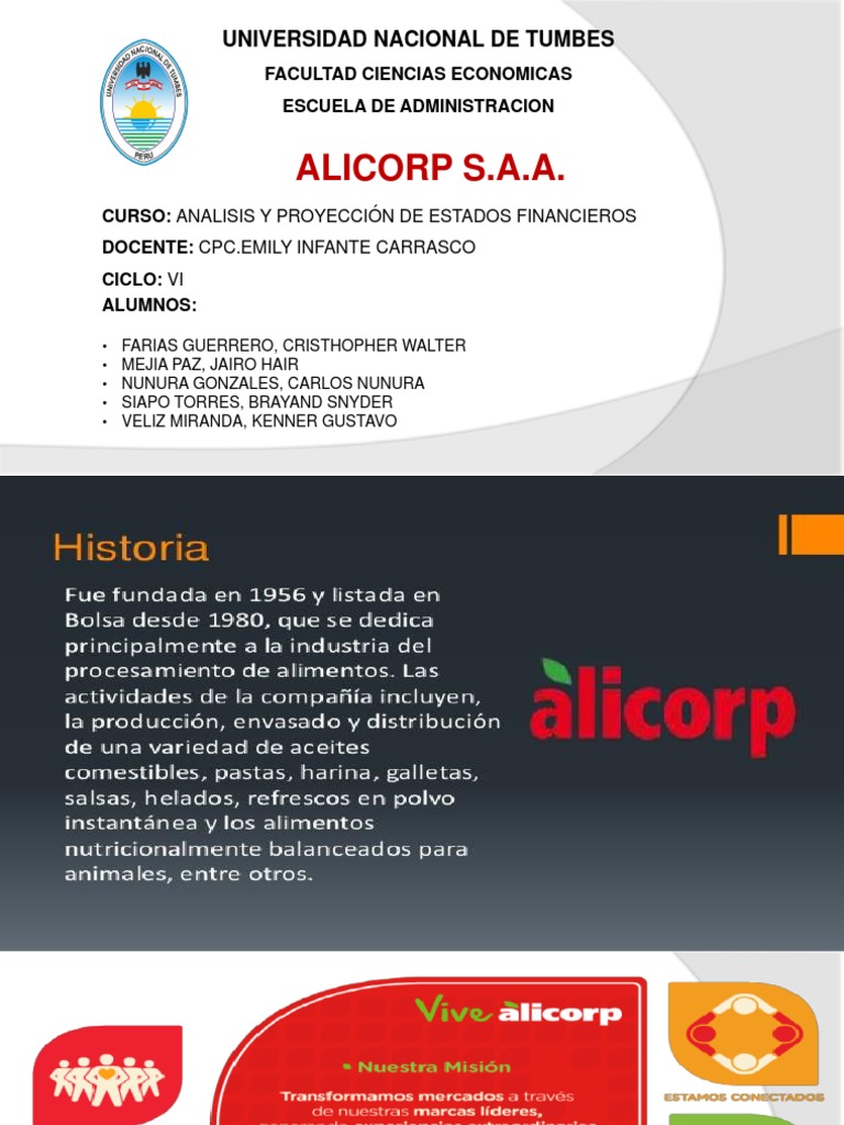 Alicorp Diapositivas - Final | PDF | Economias | Finanzas (general)