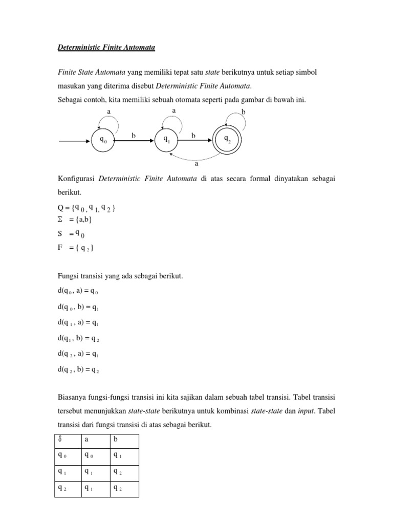 Contoh Soal Dfa Dan Nfa | PDF