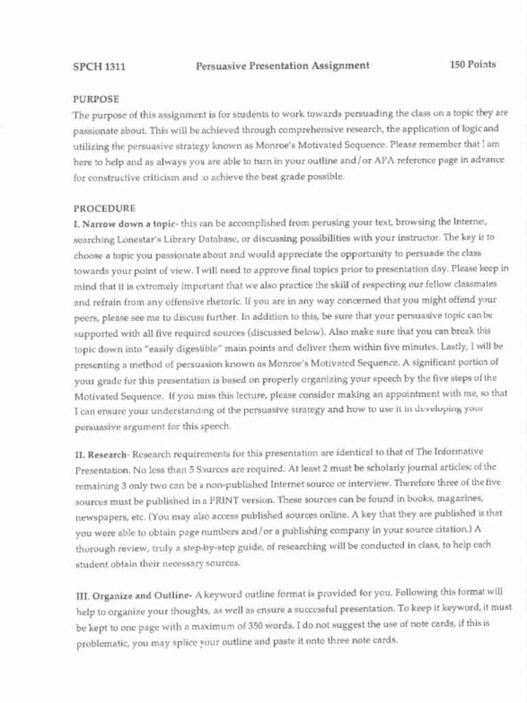 Goff SPCH 1311 Persuasive Speech | PDF Goff SPCH 1311 Persuasive Speech | PDF