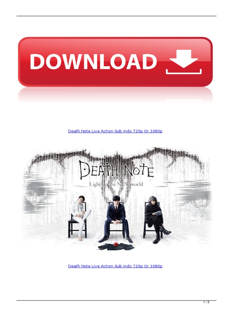 Death Note Live Action Sub Indo 720p or 1080p | PDF | Television | Video