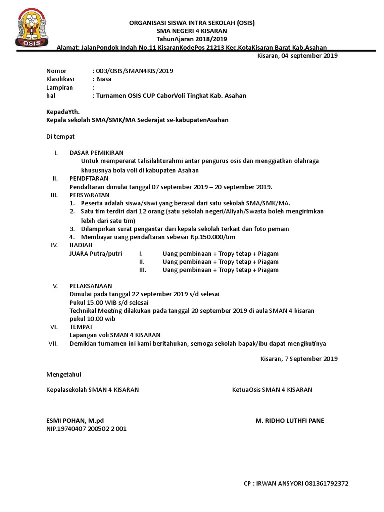 Surat Undangan Resmi | PDF
