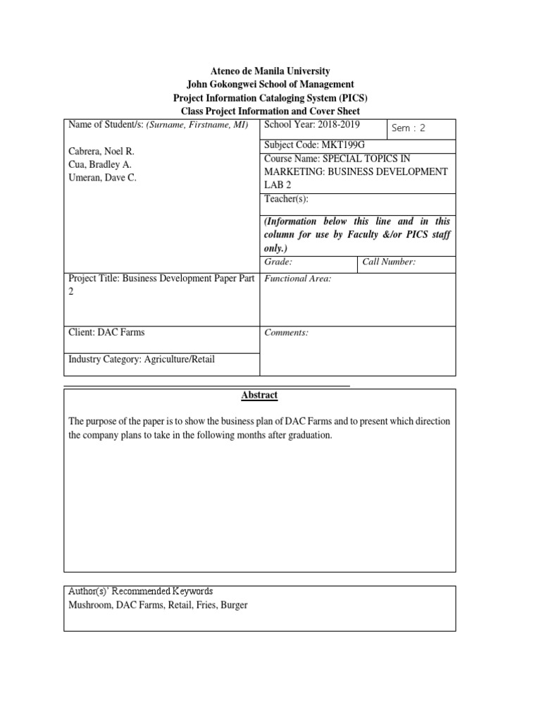 Maximizing Growth Opportunities: A Business Development Plan for DAC ...