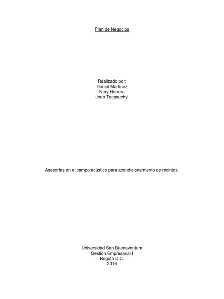 Asesoria Acustica Danejo | PDF | Cliente | Mercado (economía)