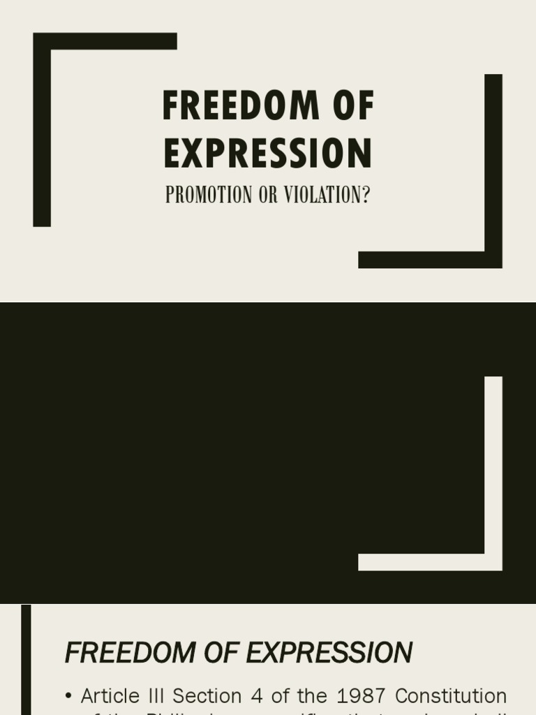 Freedom of Expression: Promotion or Violation? | PDF | Politics ...