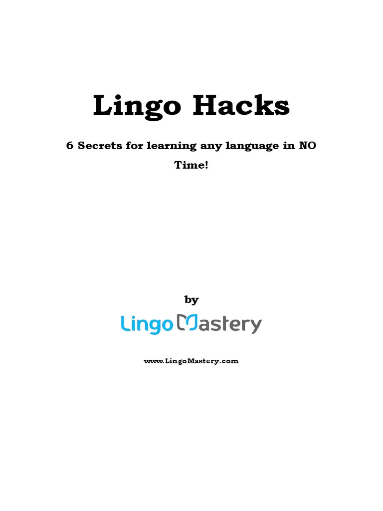 Lingo Hacks by Lingo Mastery | Download Free PDF | Vocabulary ...
