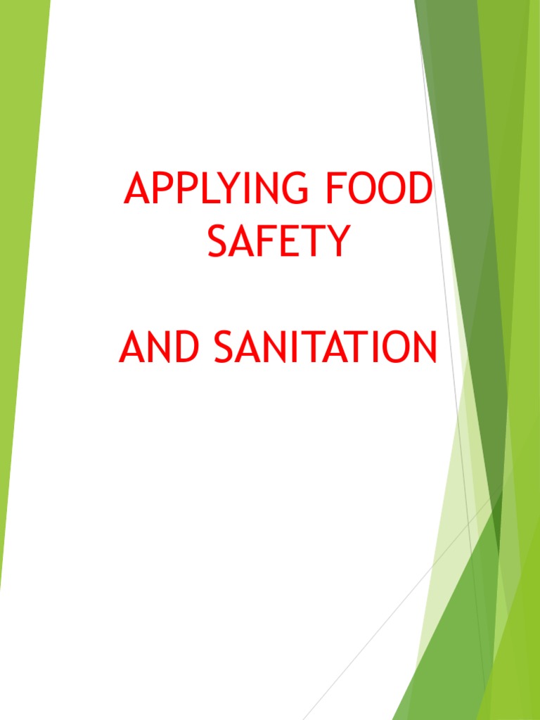 Applying Food Safety | PDF | Housekeeping | Personal Protective Equipment