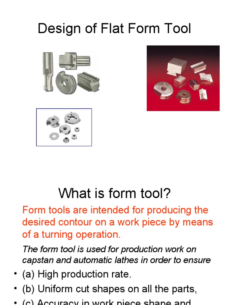 Design of Flat Form Tool | PDF | Perpendicular | Geometry
