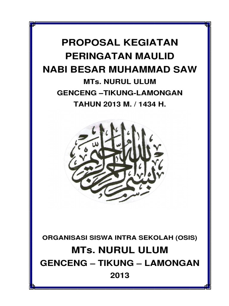 Proposal Kegiatan Maulid Nabi | PDF