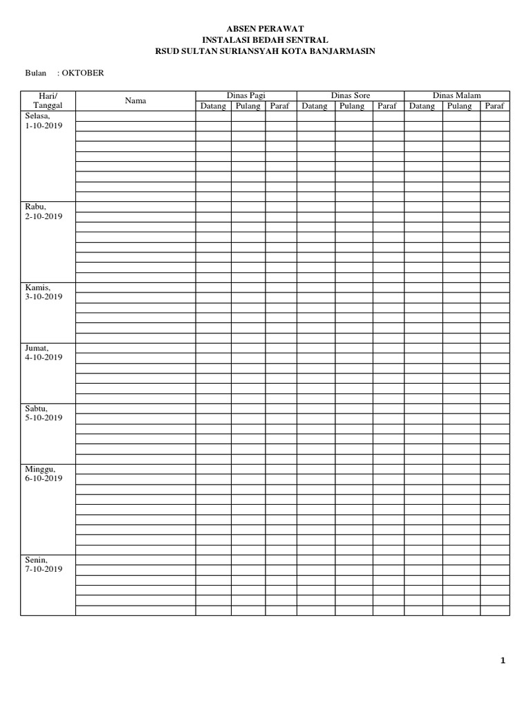 Absen Manual Ibs | PDF