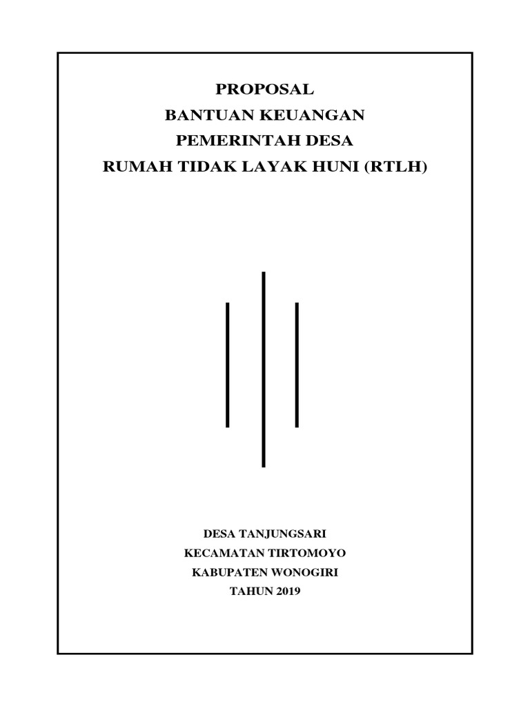 Contoh Proposal RTLH 2019 | PDF