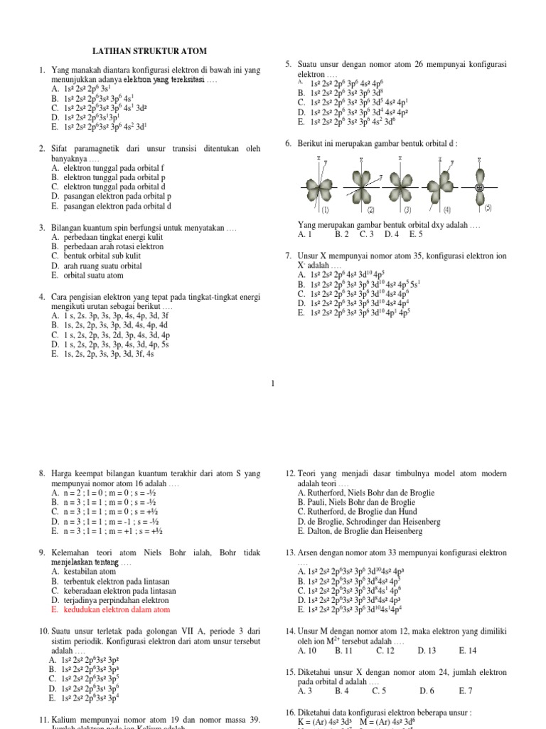 Soal Struktur Atom | PDF