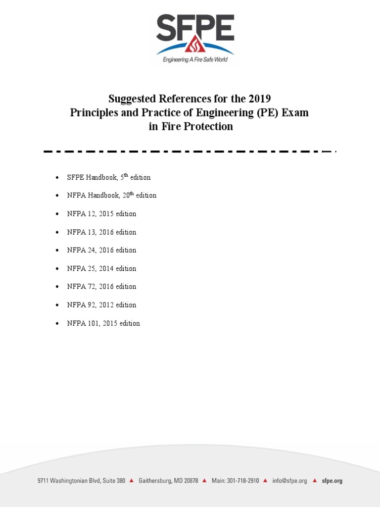2019 Fire Protection PE Exa PDF | PDF
