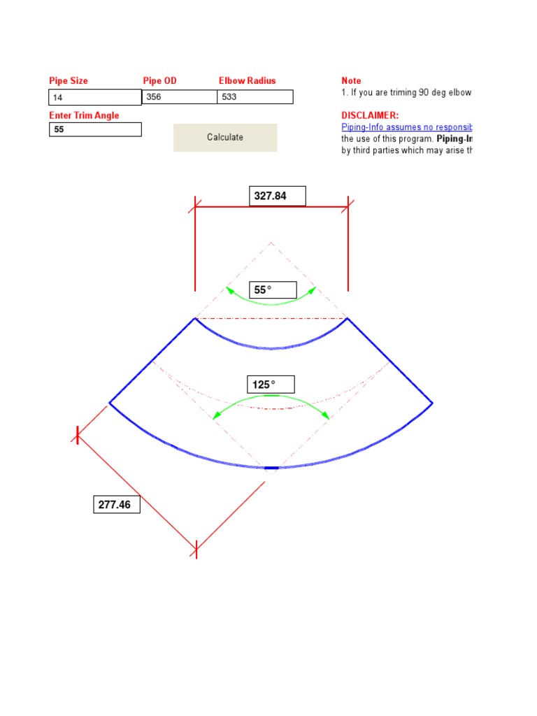 If You Are Triming 90 Deg Elbow Then Use This Sheet Otherwise Use Next ...